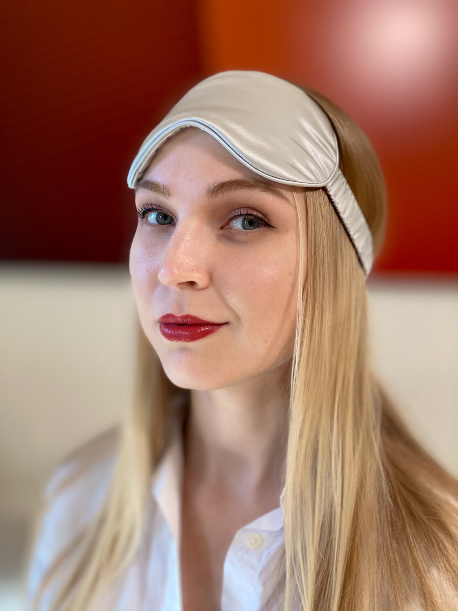 8-layers - Premium Mulberry Slip Silk Sleep Mask - Silver – ELATION & CO
